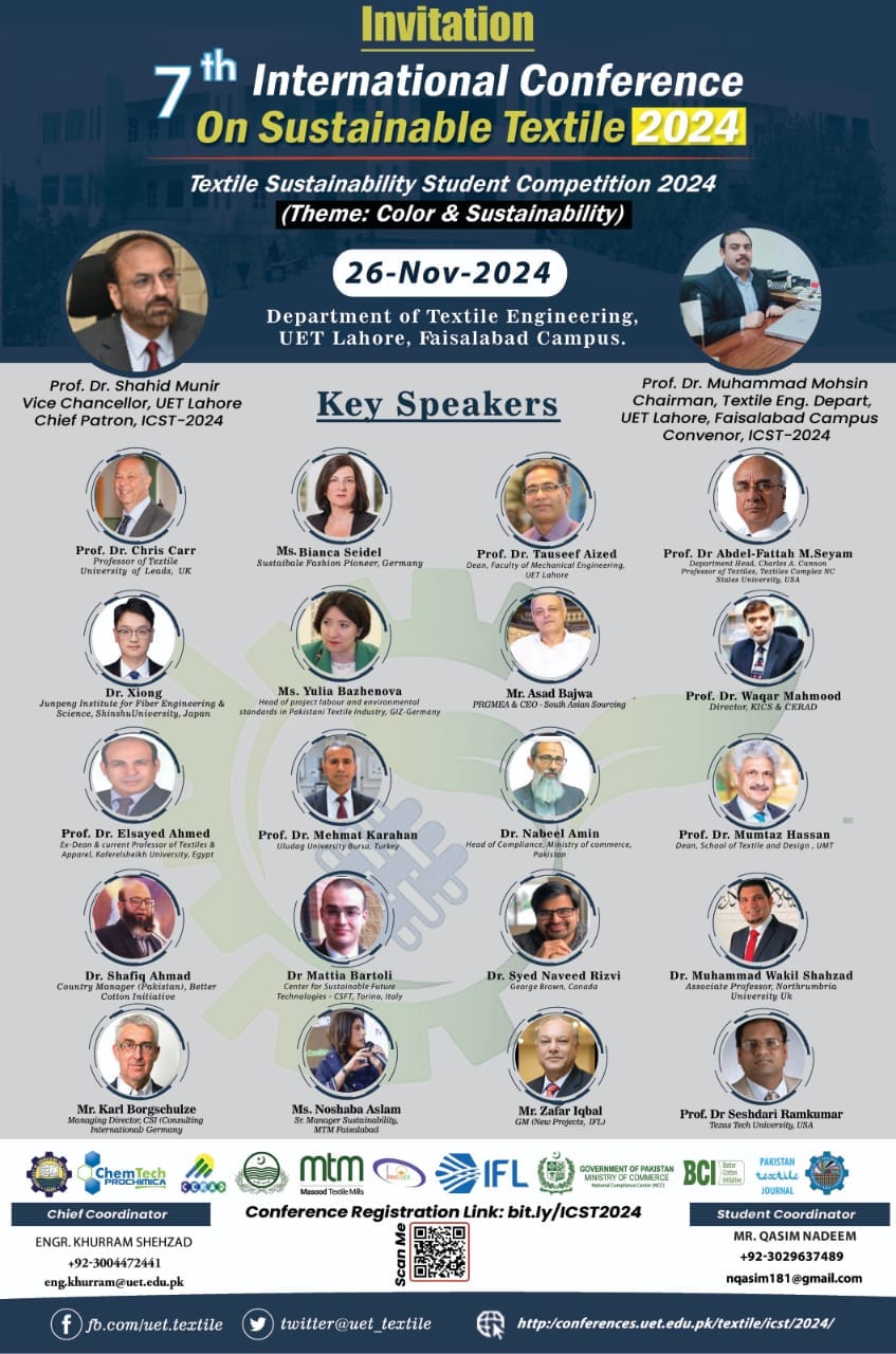 7th International Conference on Sustainable Textile 2024" and "All ...